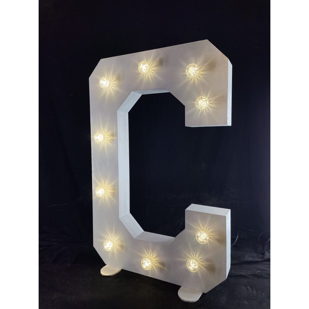 Light up letter C - Lumiere Light up Hire